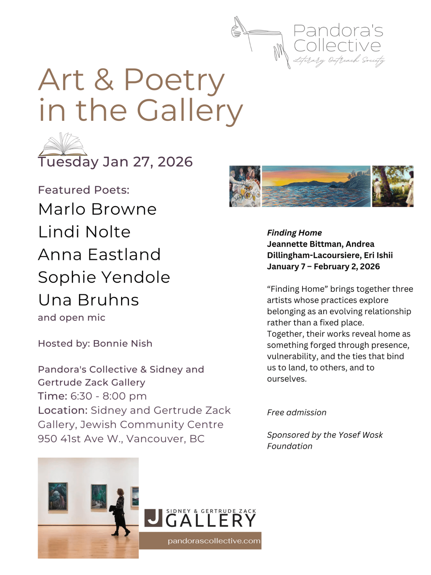 Poetry and Art in the Gallery – Just East Of Crazy Land